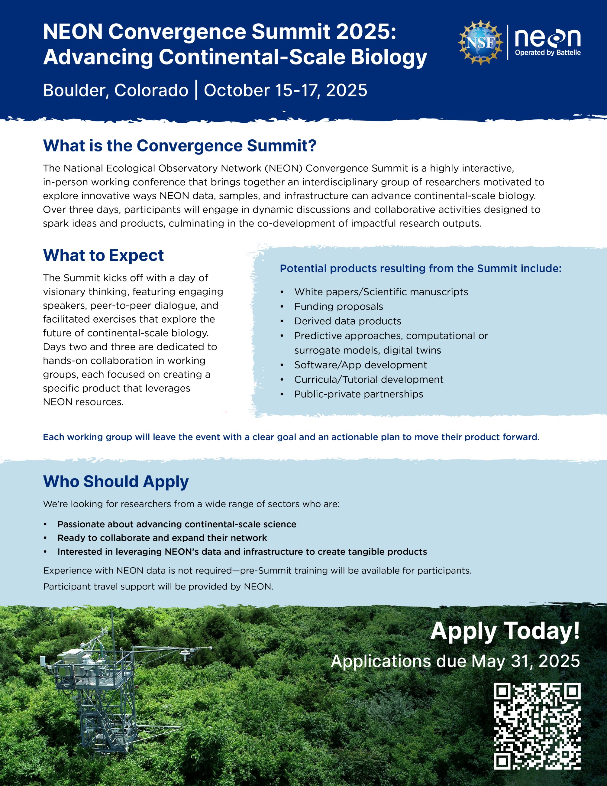 NEON Convergence Summit 2025: Advancing Continental-Scale Biology | NSF ...